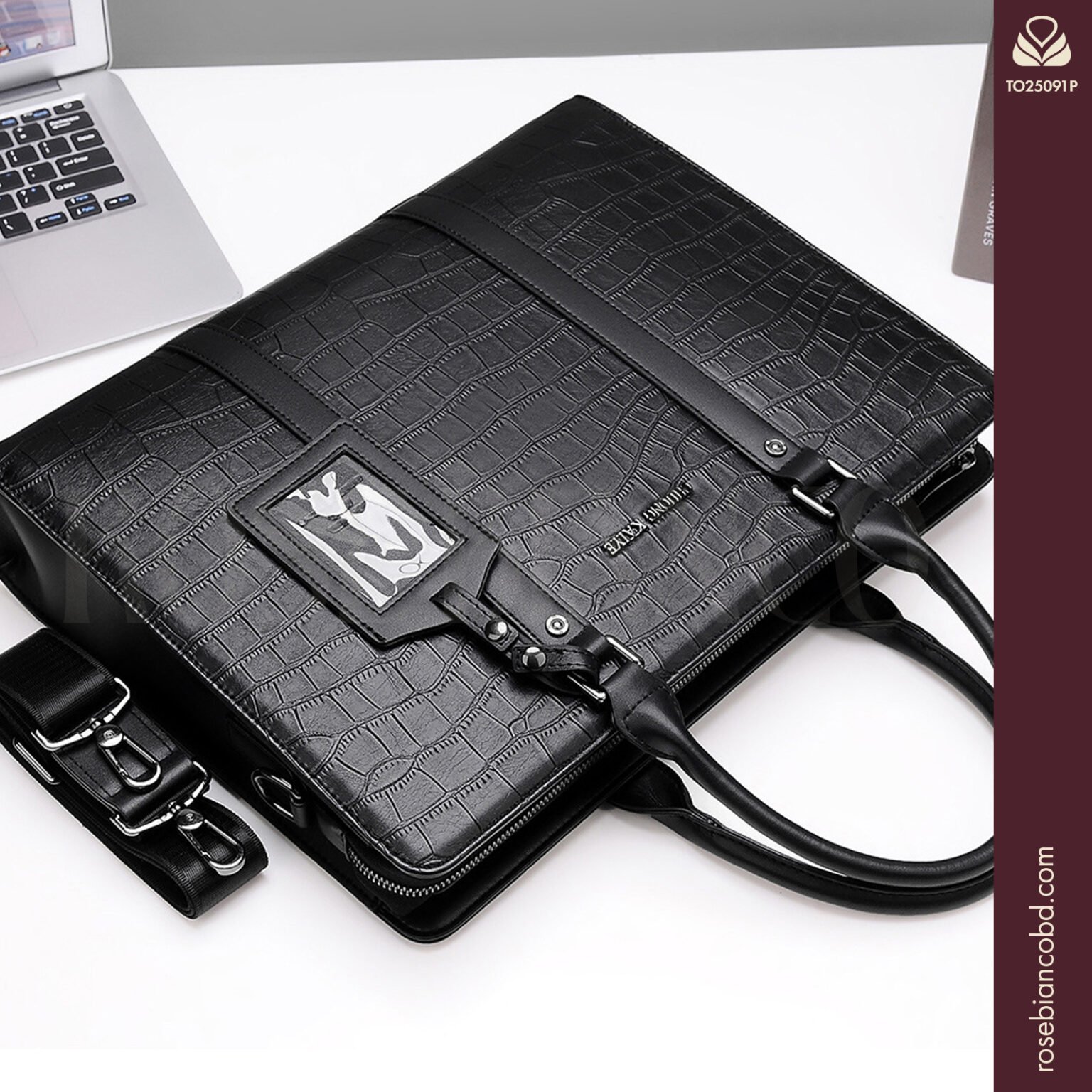 Modern Plaid Briefcase – Rose Bianco